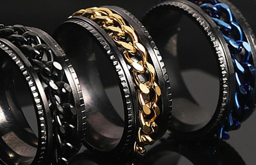 Rotating Chain Ring – JAFSA | Men's Jewelry