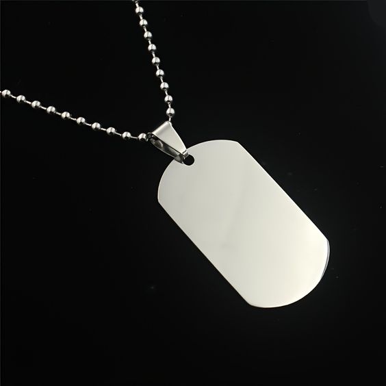 Silver Dog Tag Chain – JAFSA | Men's Jewelry